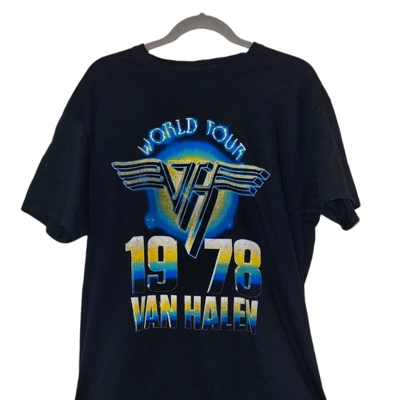 Van Halen | Shirts | Van Halen Tshirt World Tour 978 10 Cotton Black ...